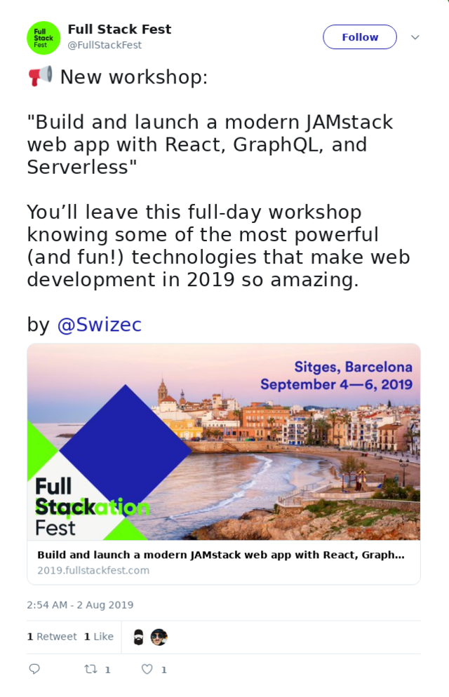 Come Hang Out In Barcelona And Learn Graphql Serverless Gatsby Swizec Teller